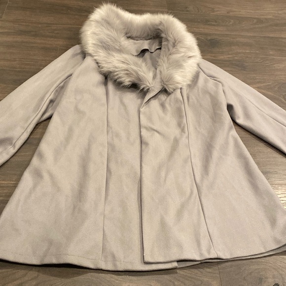 SHEIN | Jackets & Coats | Shein Gray Faux Fur 2xl Gc 49 | Poshmark